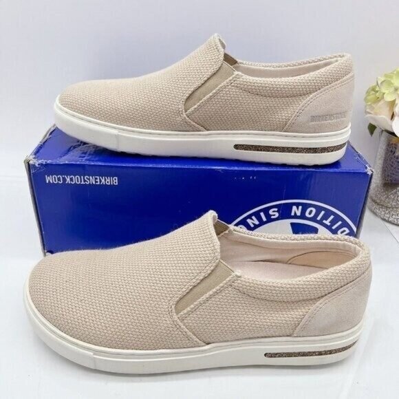 Birkenstock | Shoes | Birkenstock Oswego Casual Shoe Loafer Sandcastle Canvas Womens Eu 36 Us 5 ...